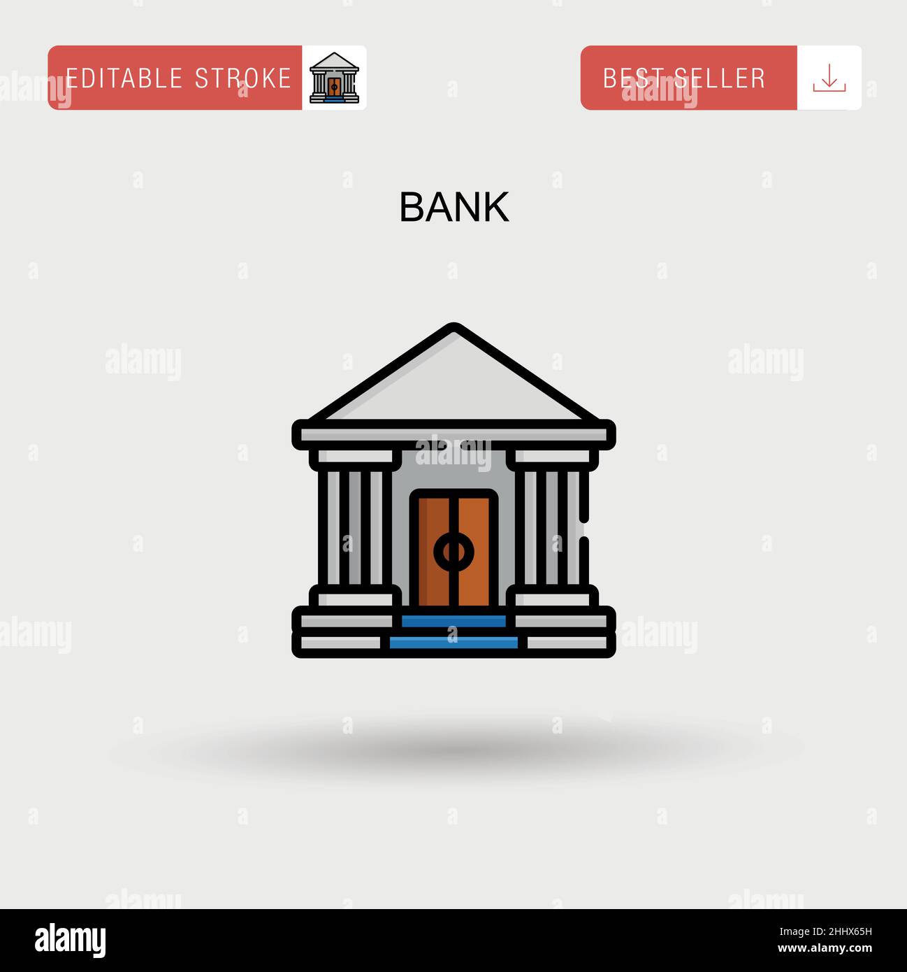 Bank Simple vector icon Stock Vector Image & Art - Alamy