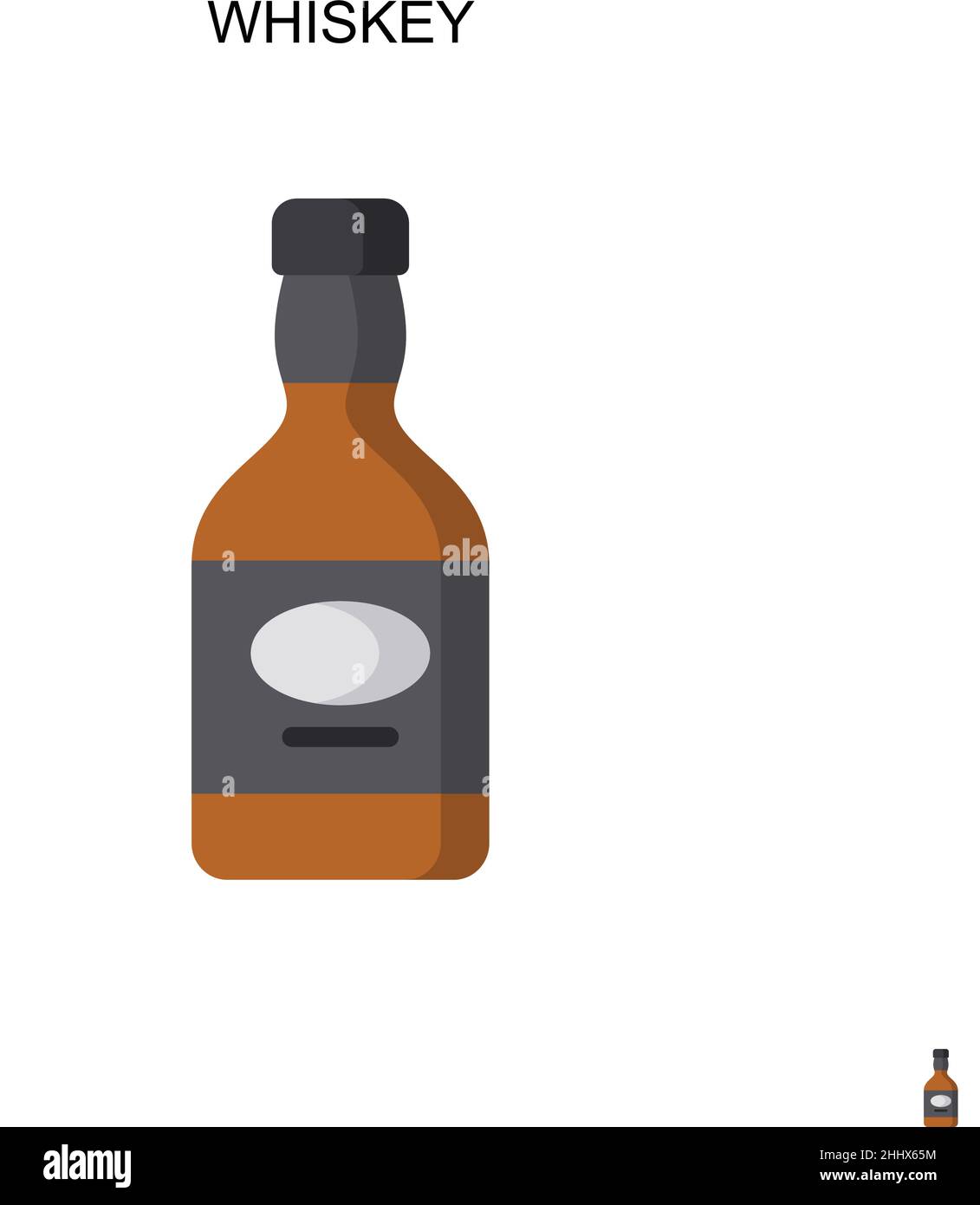 Whiskey Simple vector icon. Illustration symbol design template for web ...