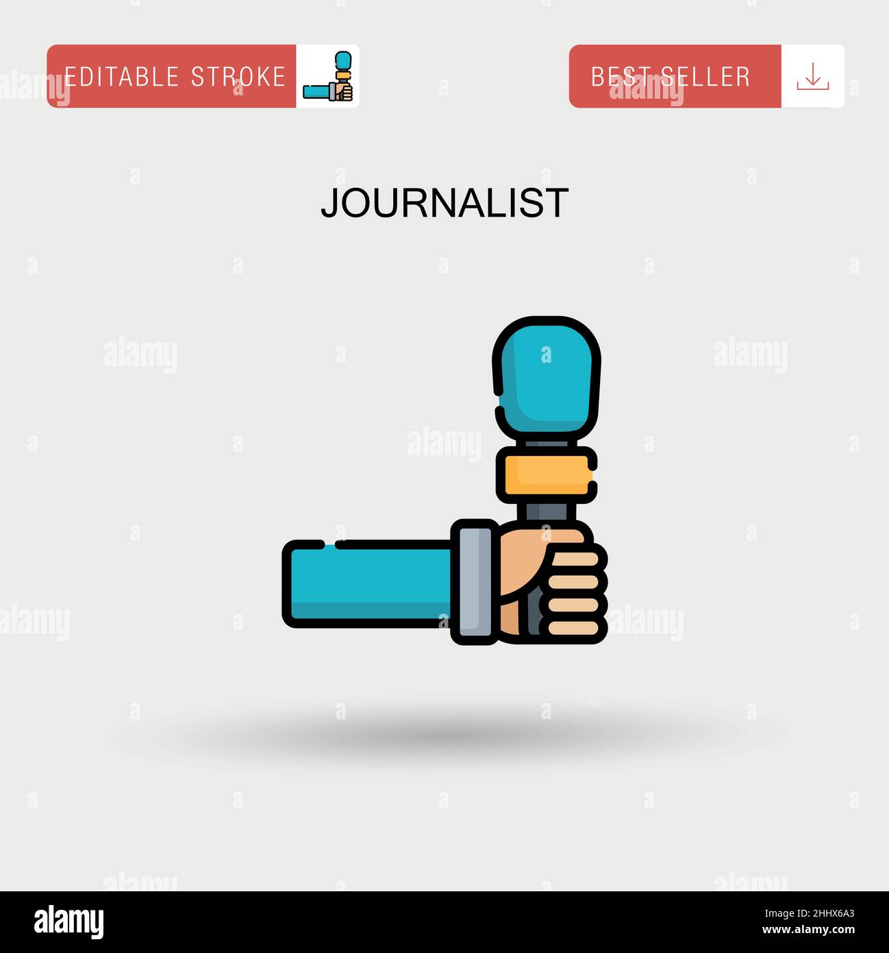 Journalist Simple vector icon Stock Vector Image & Art - Alamy