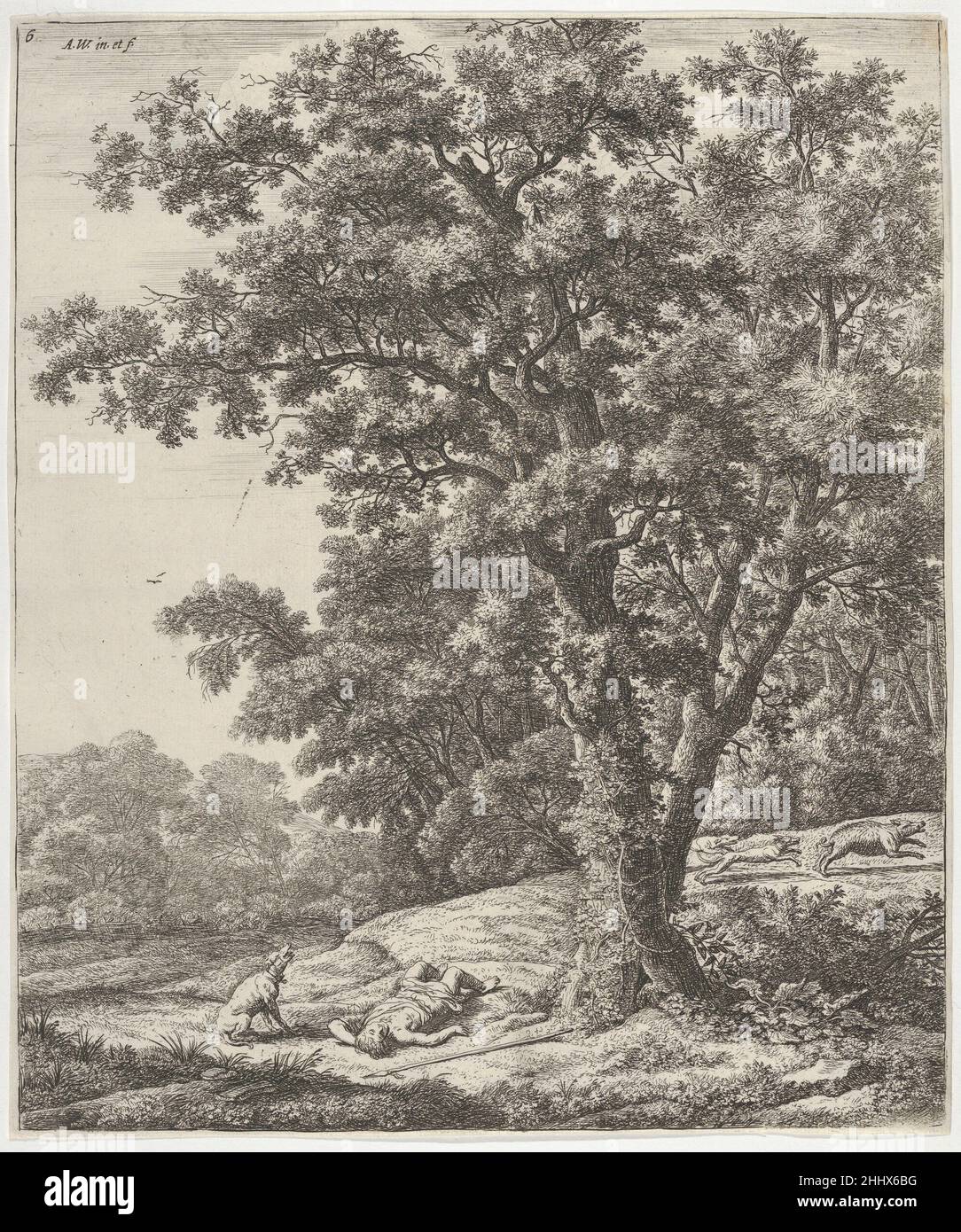 Landscape with the Death of Adonis, from the Series of Six Mythological ...