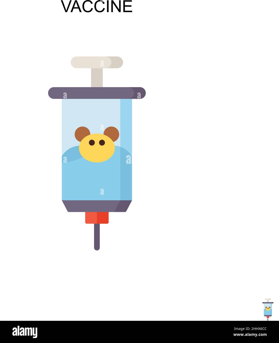 Vaccine Simple vector icon. Illustration symbol design template for web ...