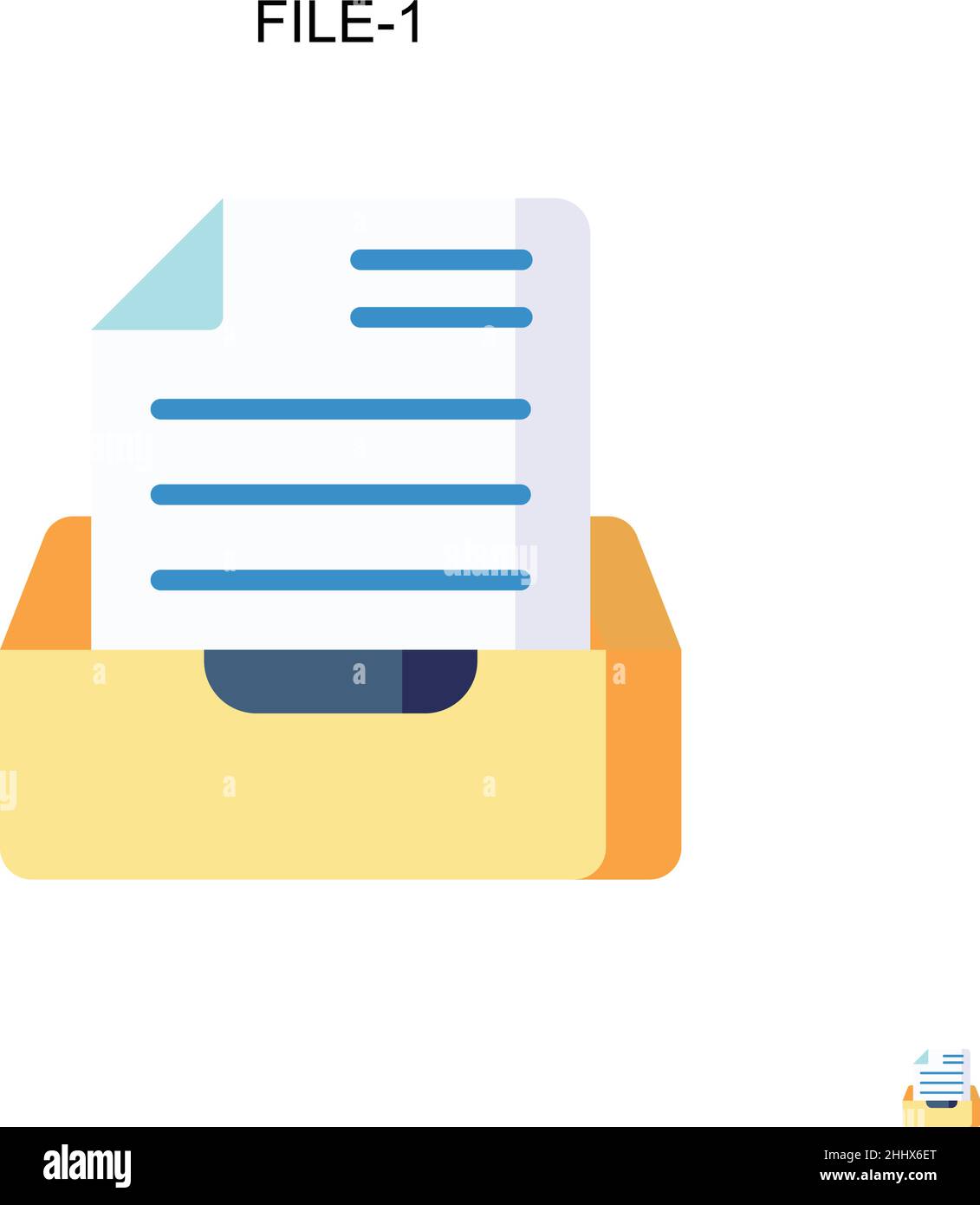 File-1 Simple vector icon. Illustration symbol design template for web ...