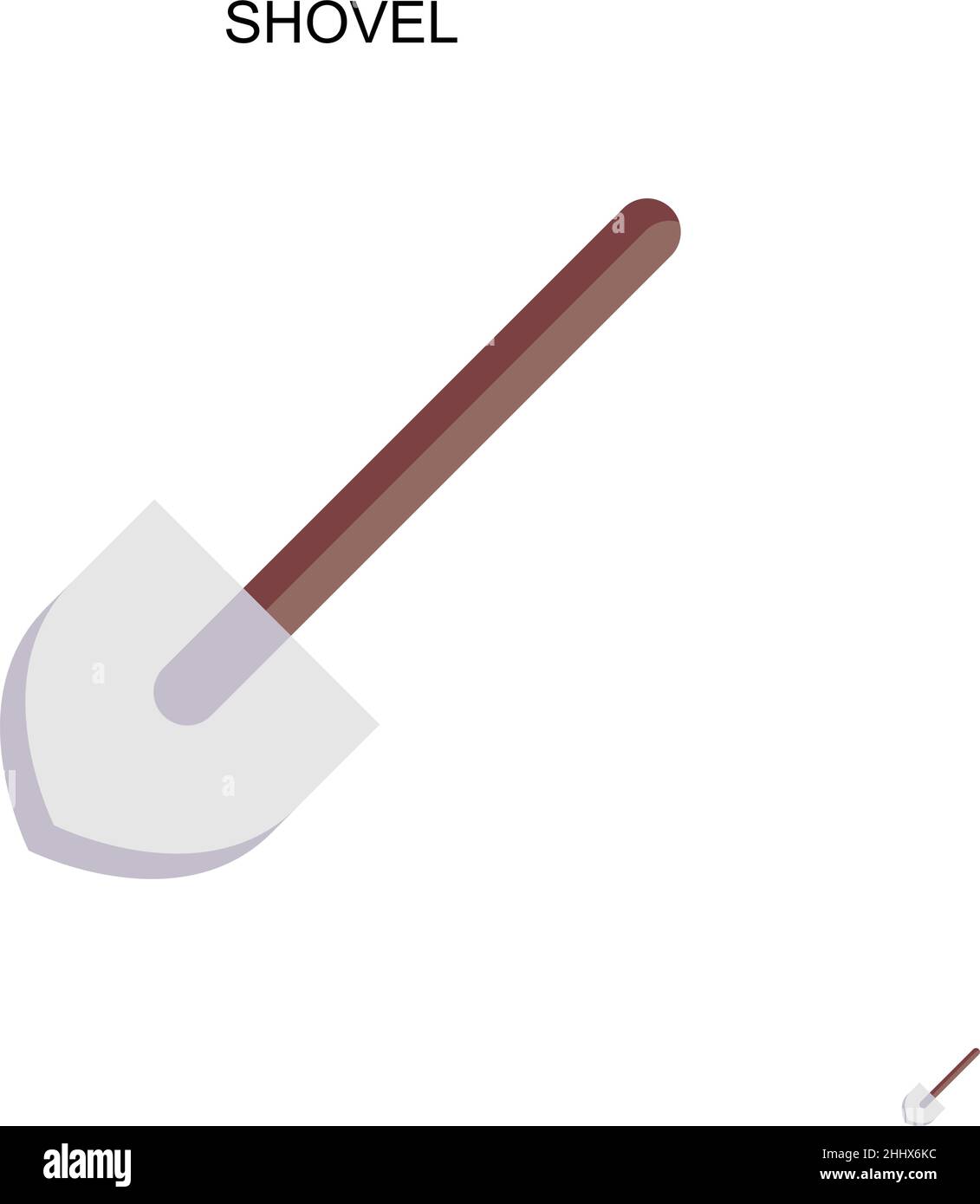 Shovel Simple vector icon. Illustration symbol design template for web ...