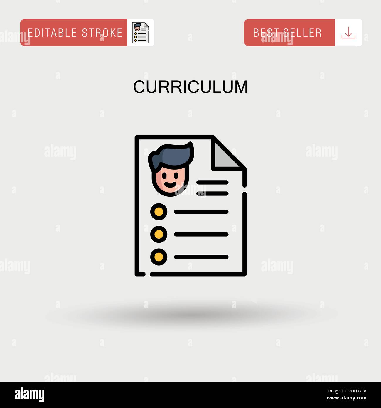 Curriculum Simple vector icon Stock Vector Image & Art - Alamy