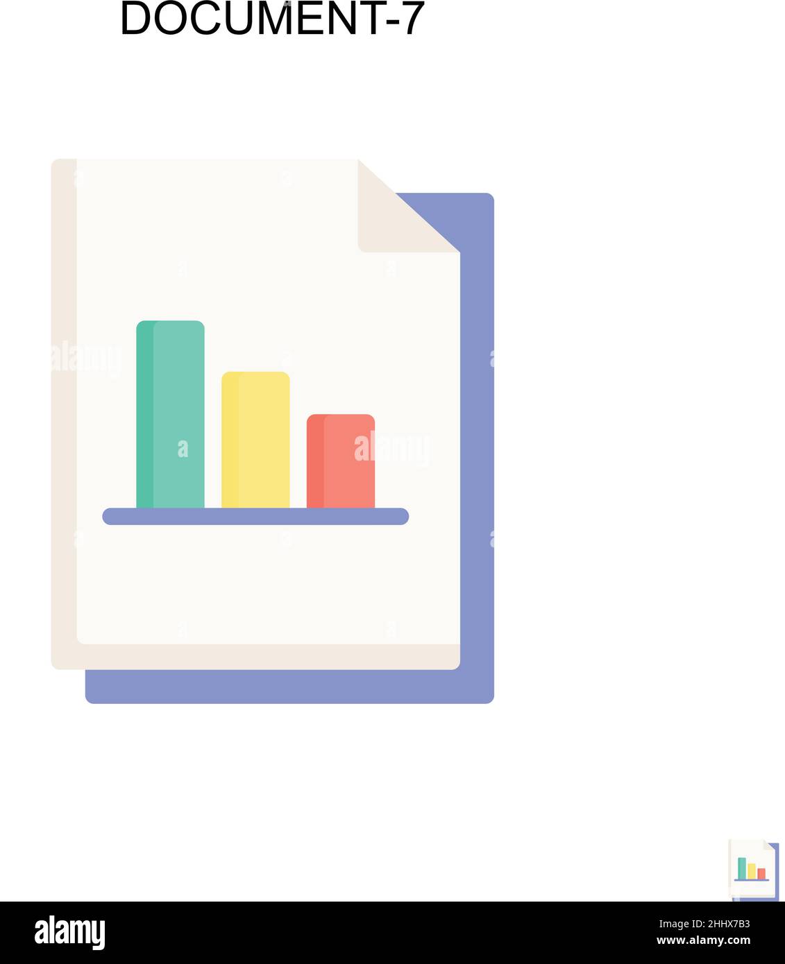 Document-7 Simple vector icon. Illustration symbol design template for ...