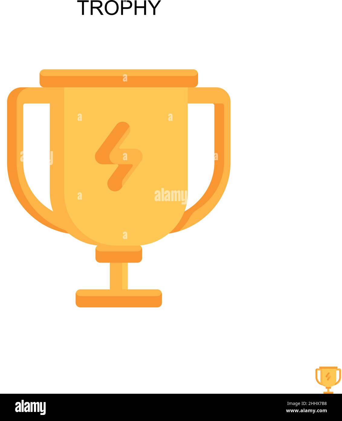 Trophy Simple vector icon. Illustration symbol design template for web ...