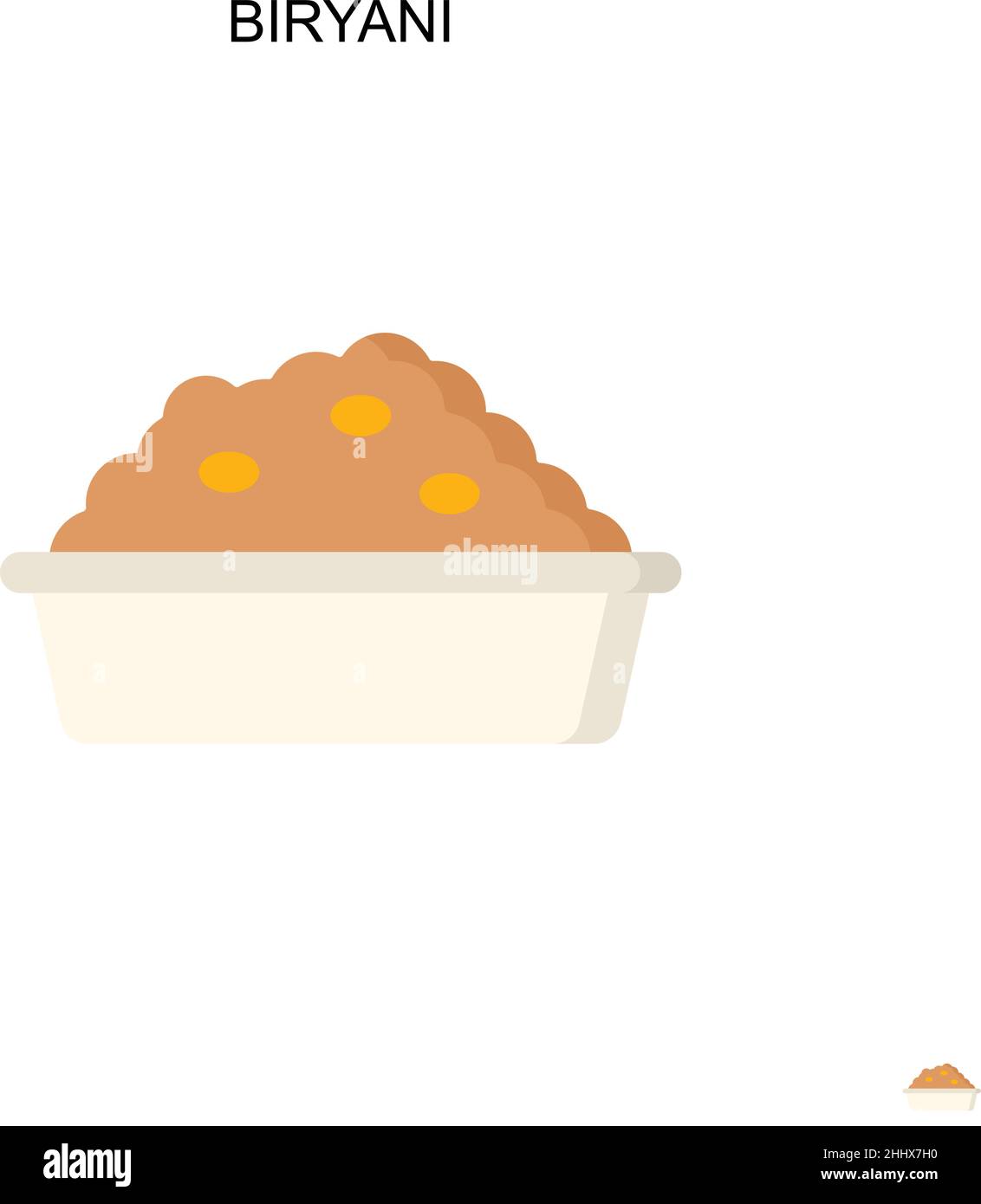 Biryani Simple vector icon. Illustration symbol design template for web ...