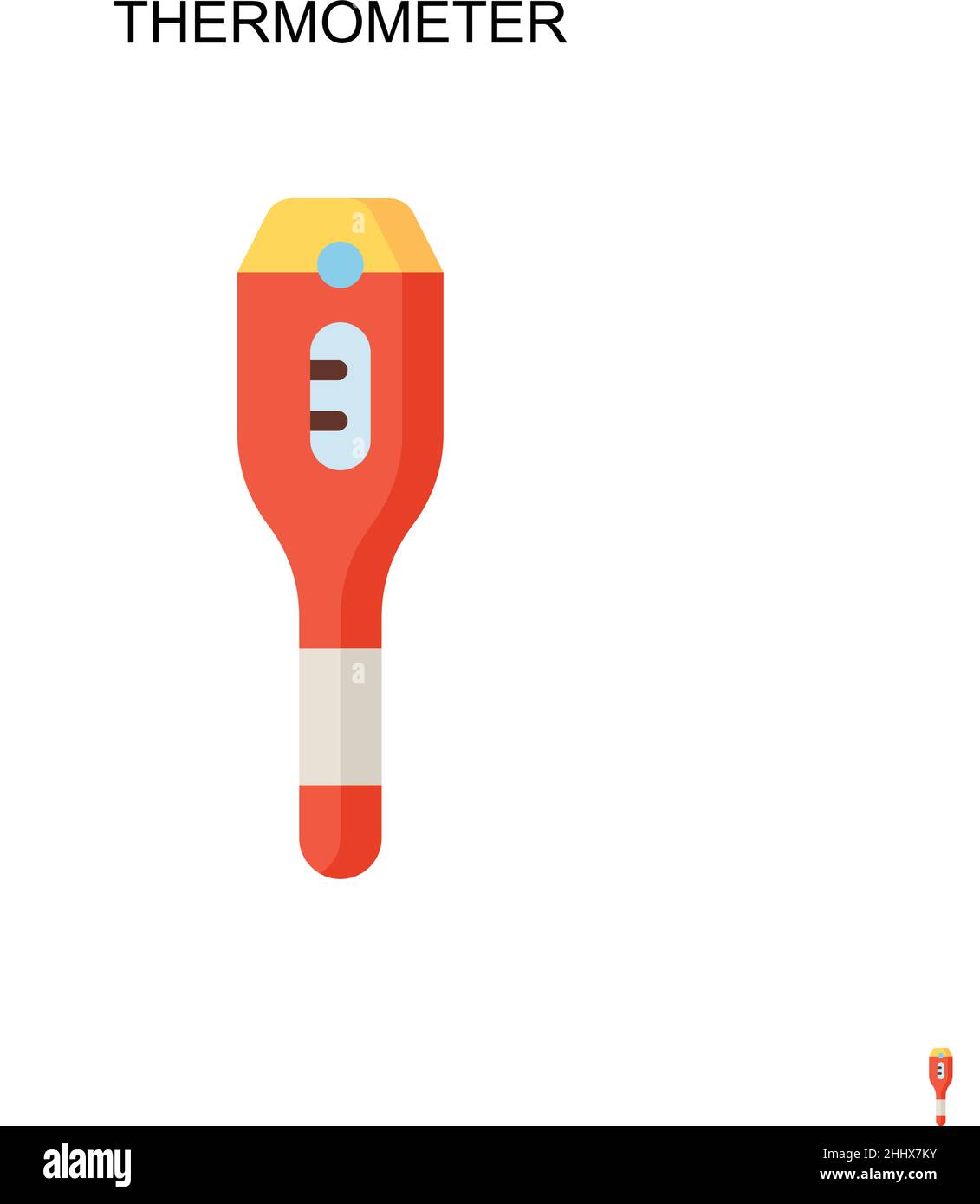 Thermometer Simple vector icon. Illustration symbol design template for ...