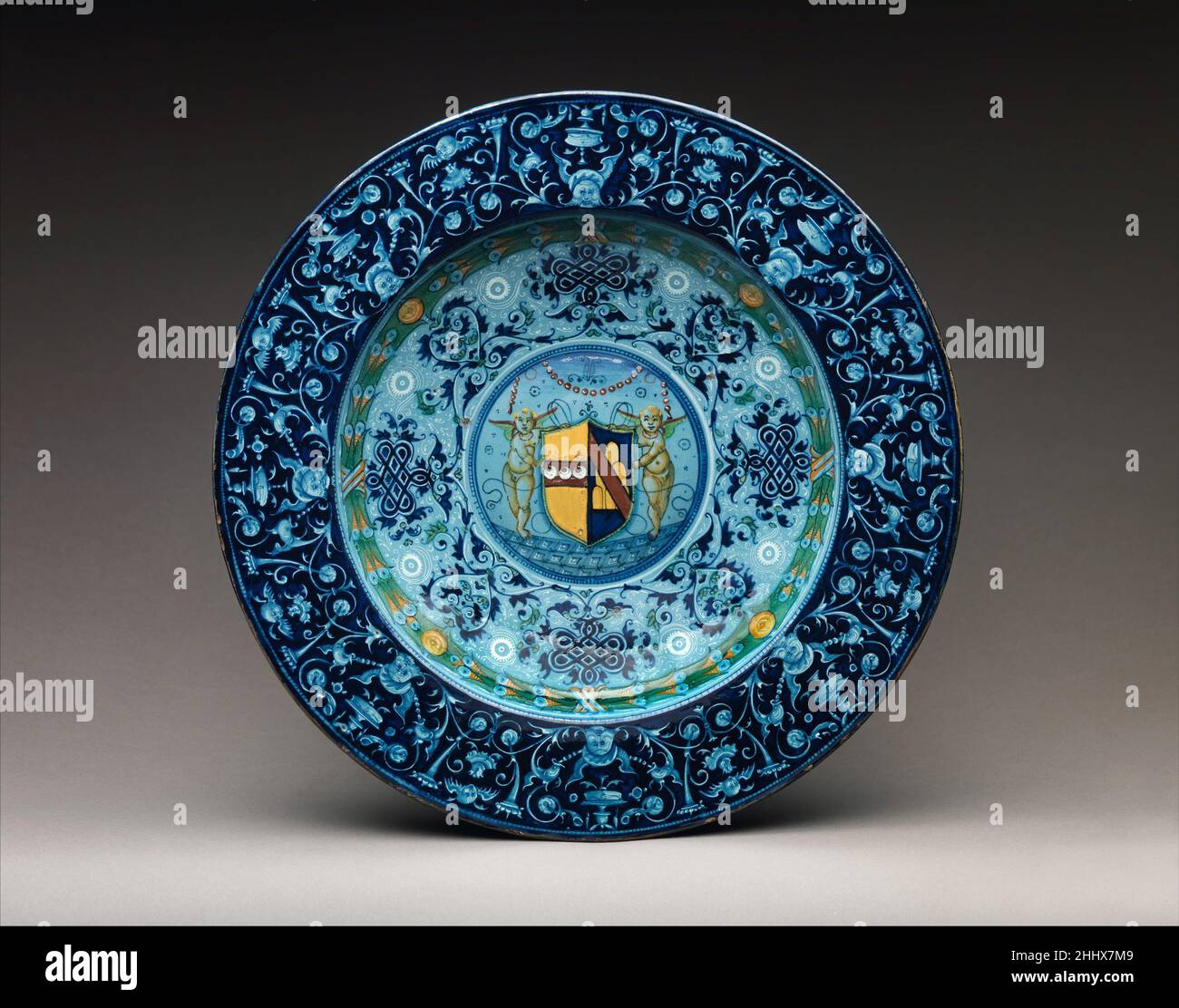 Dish with arms of the Strozzi and Ridolfi families ca. 1525 Workshop of ...