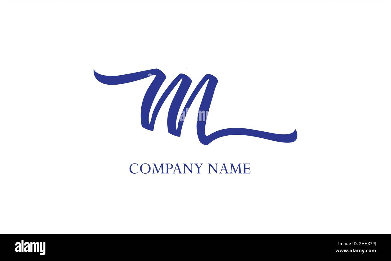 Alphabet M logo artistic or symbolic design abstract monogram text ...