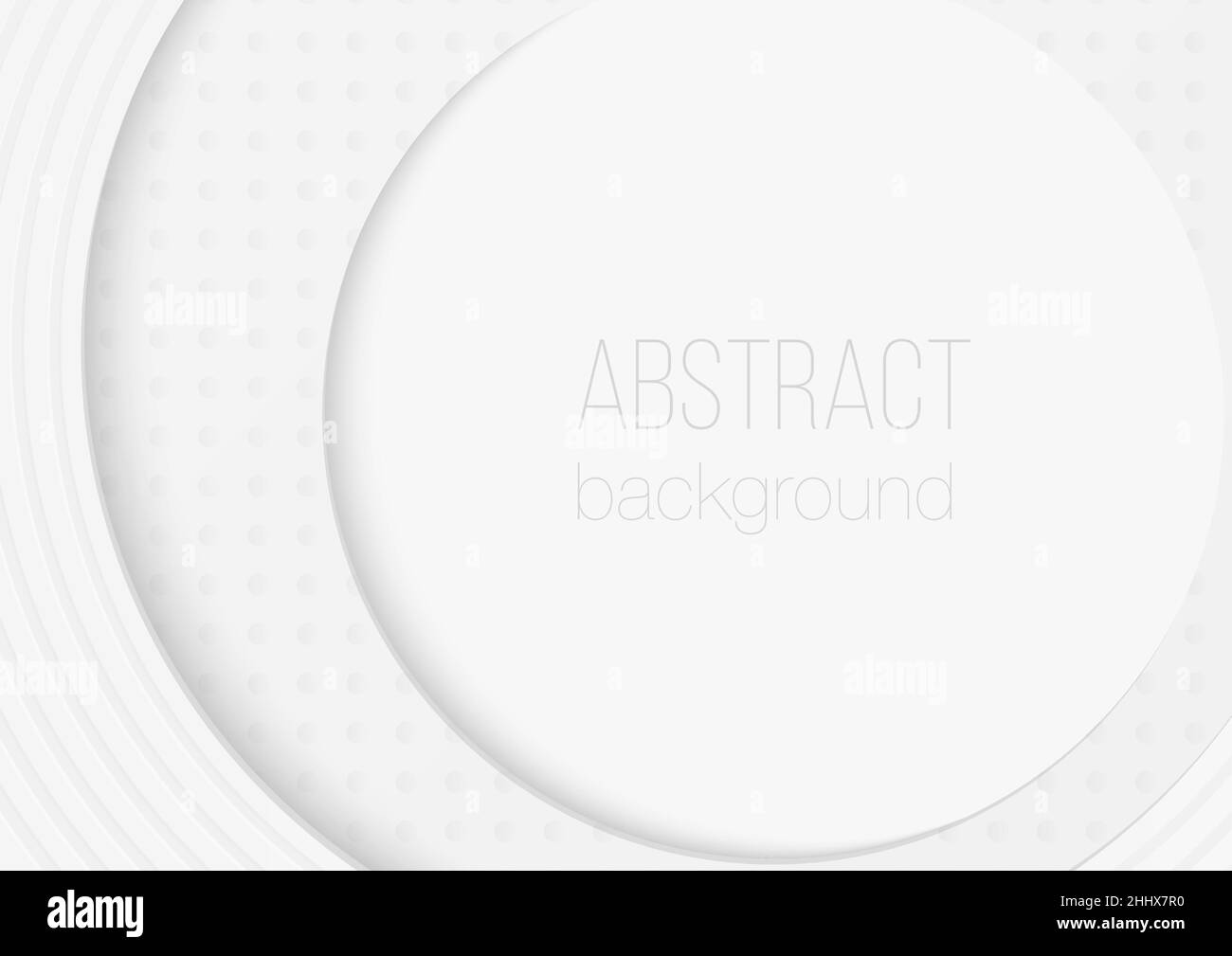 Abstract volumetric 3d circle rounded paper cuted art illustration ...