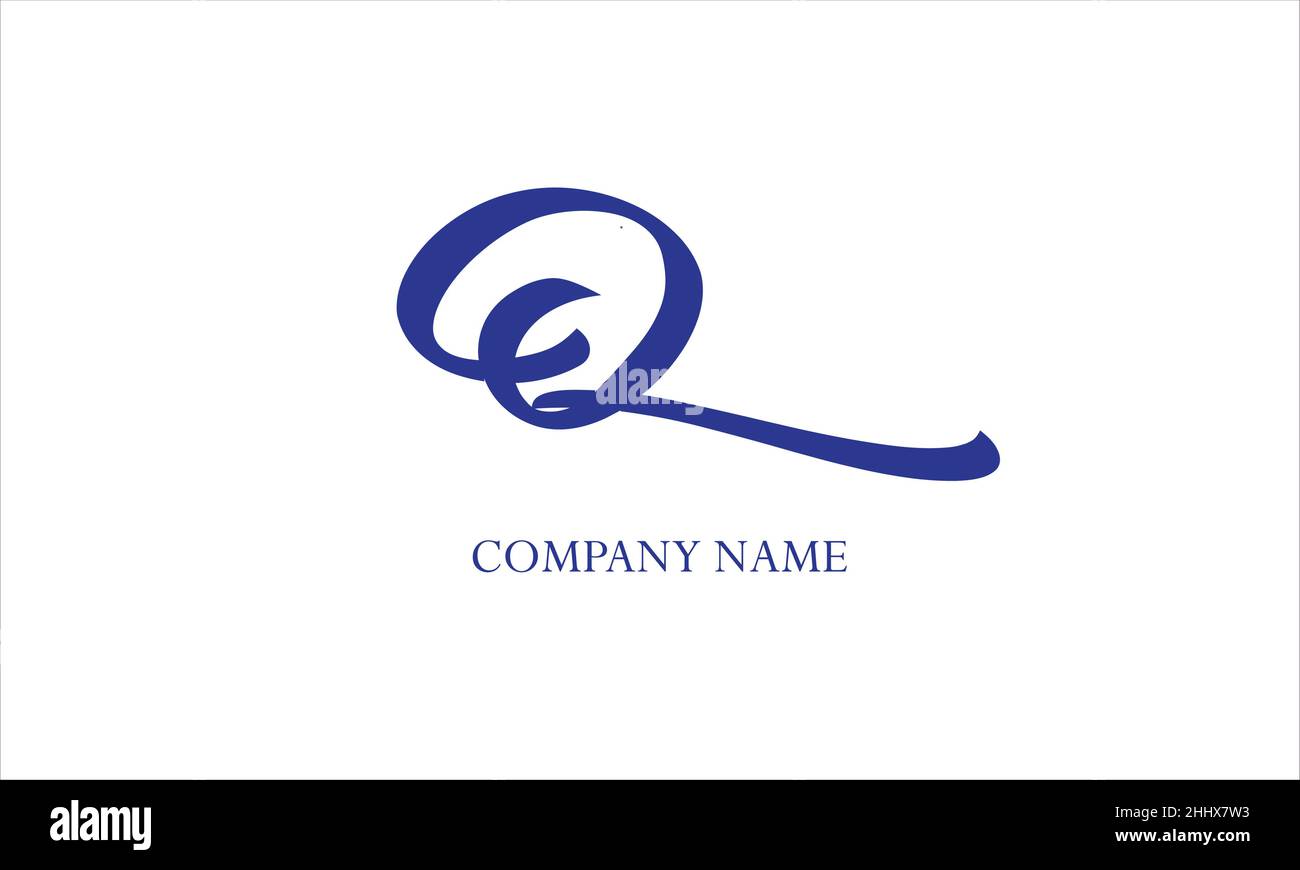 Alphabet Q logo artistic or symbolic design abstract monogram text ...