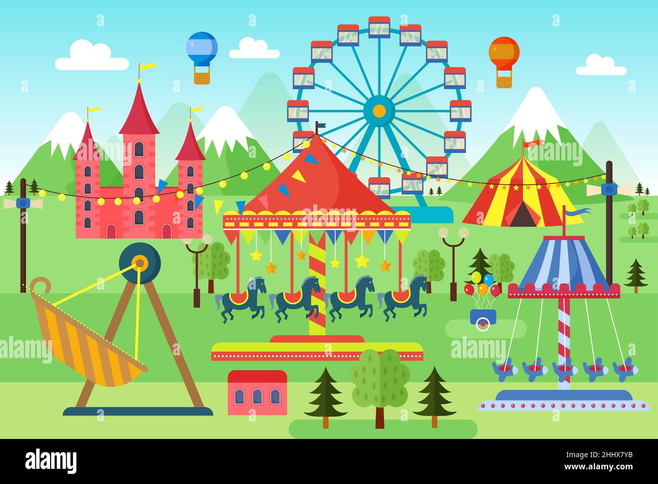 Roller coaster vector vectors Stock Vector Images - Alamy