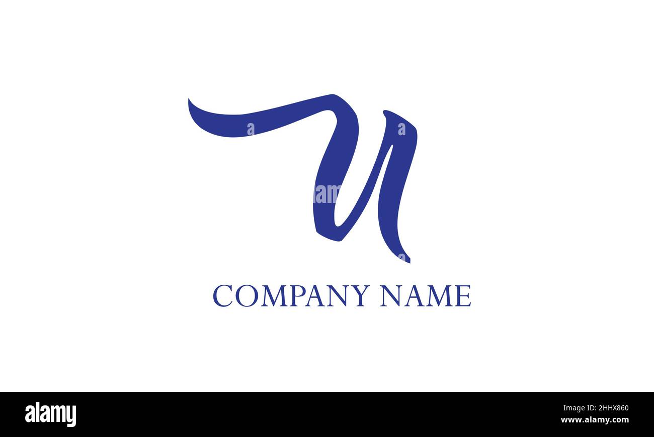 Alphabet U logo artistic or symbolic design abstract monogram text ...