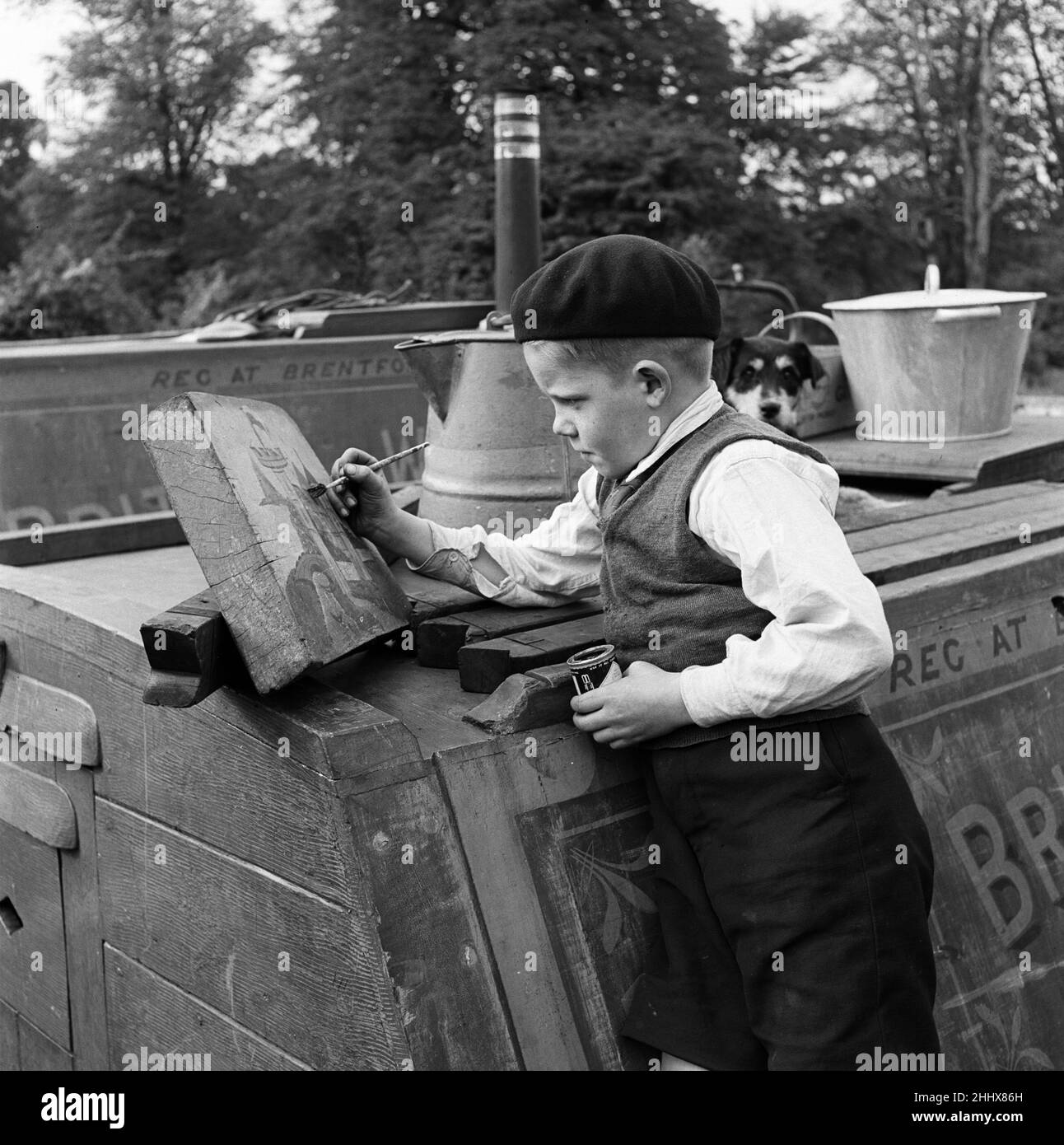 Harold Collins, age 8, of the canal boat "Whitley and Bayswater ...
