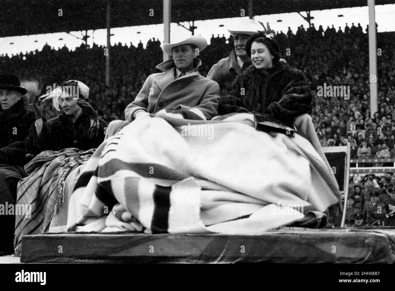 Queen Elizabeth II, Princess Elizabeth and the Duke of Edinburgh ...