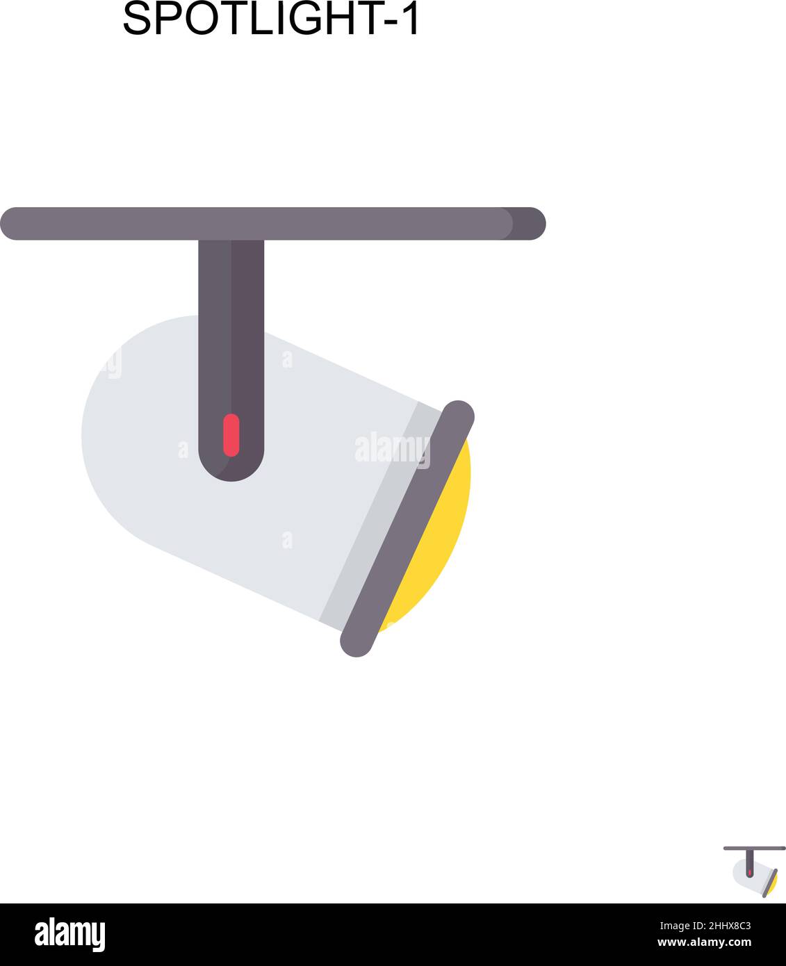 Spotlight-1 Simple vector icon. Illustration symbol design template for ...