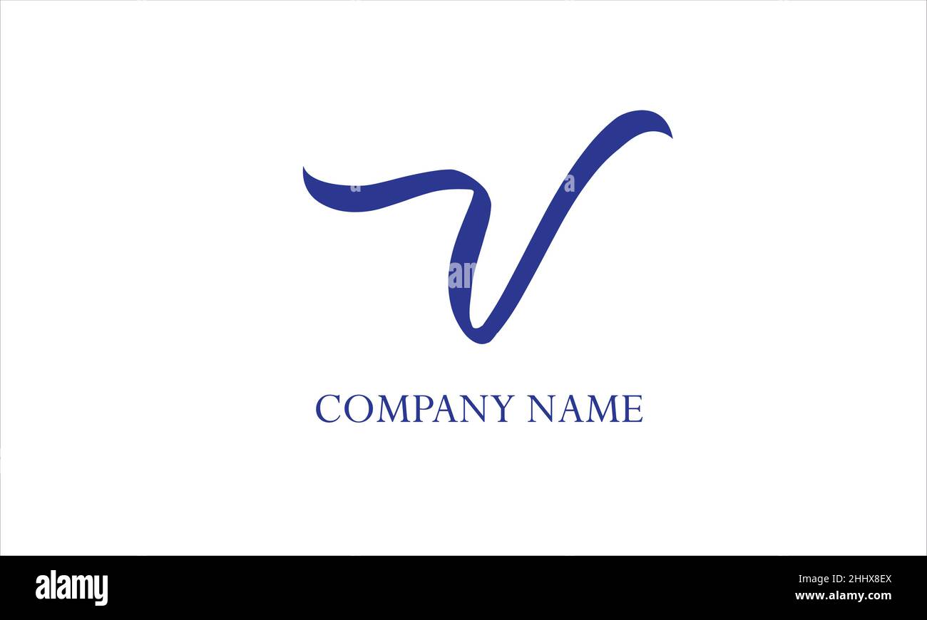 Alphabet V logo artistic or symbolic design abstract monogram text ...
