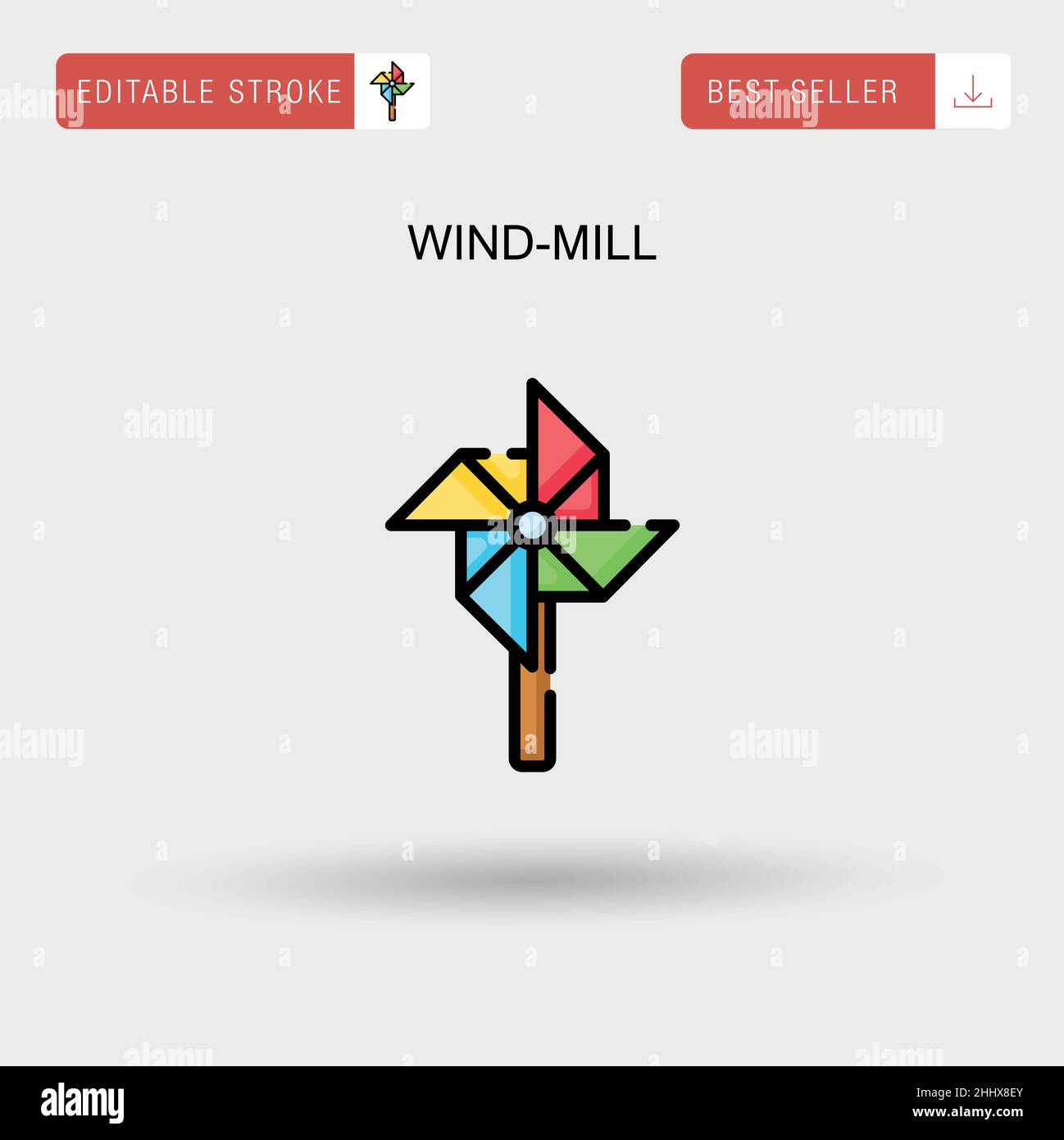 Wind-mill Simple vector icon Stock Vector Image & Art - Alamy