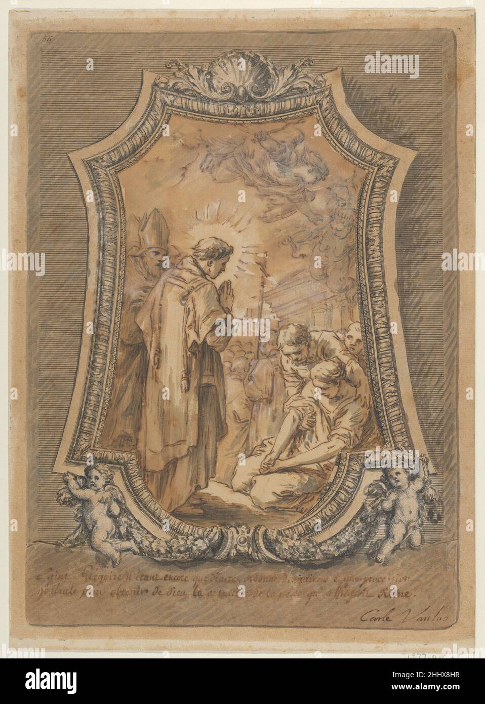 Saint Gregory as Deacon Directing Prayers and Processions for the ...