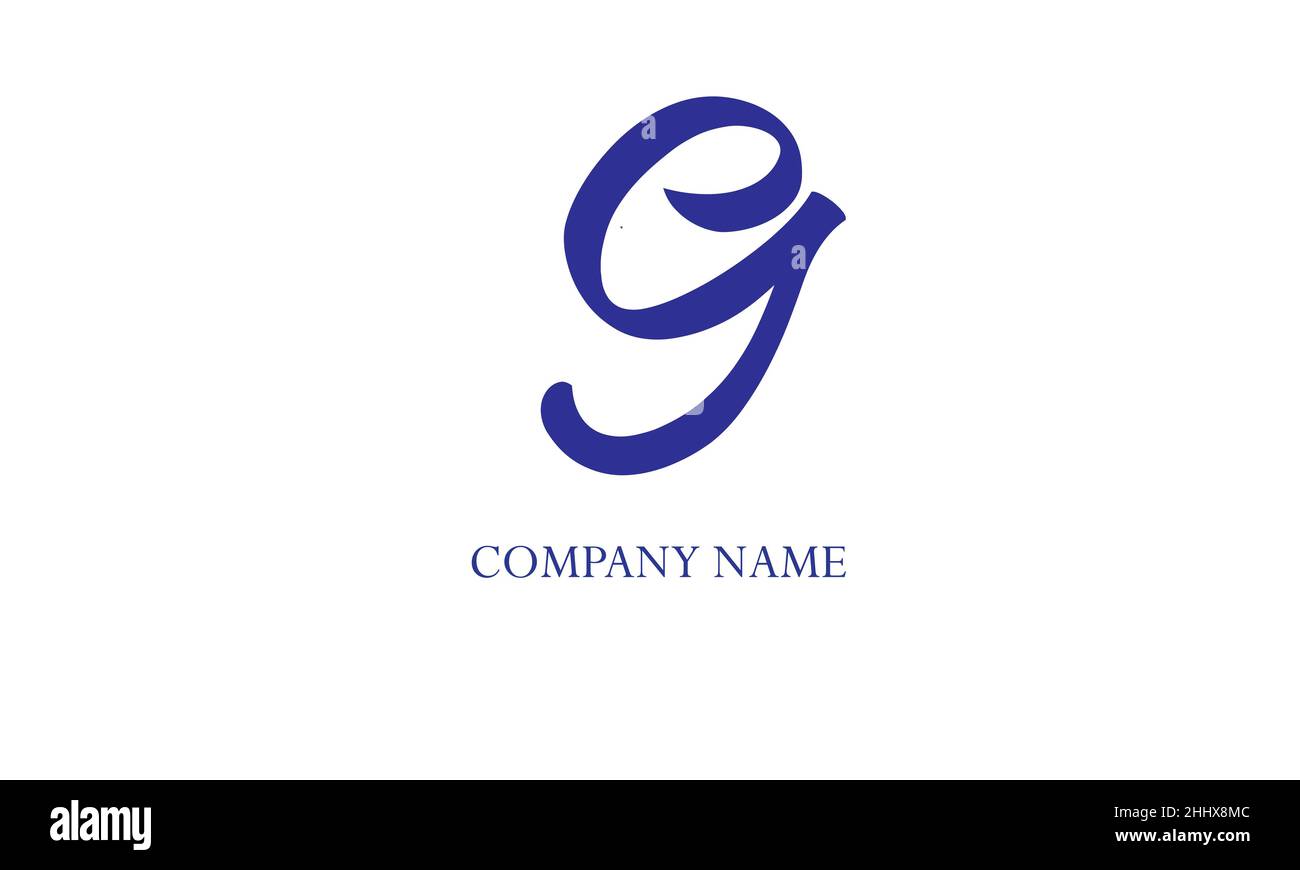 Alphabet G logo artistic or symbolic design abstract monogram text ...