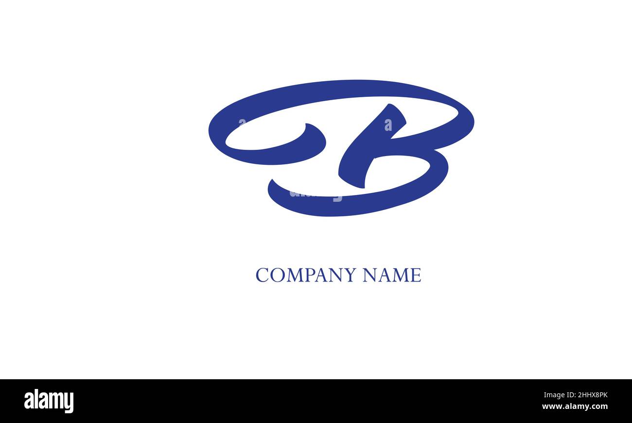 Alphabet B logo artistic or symbolic design abstract monogram text ...