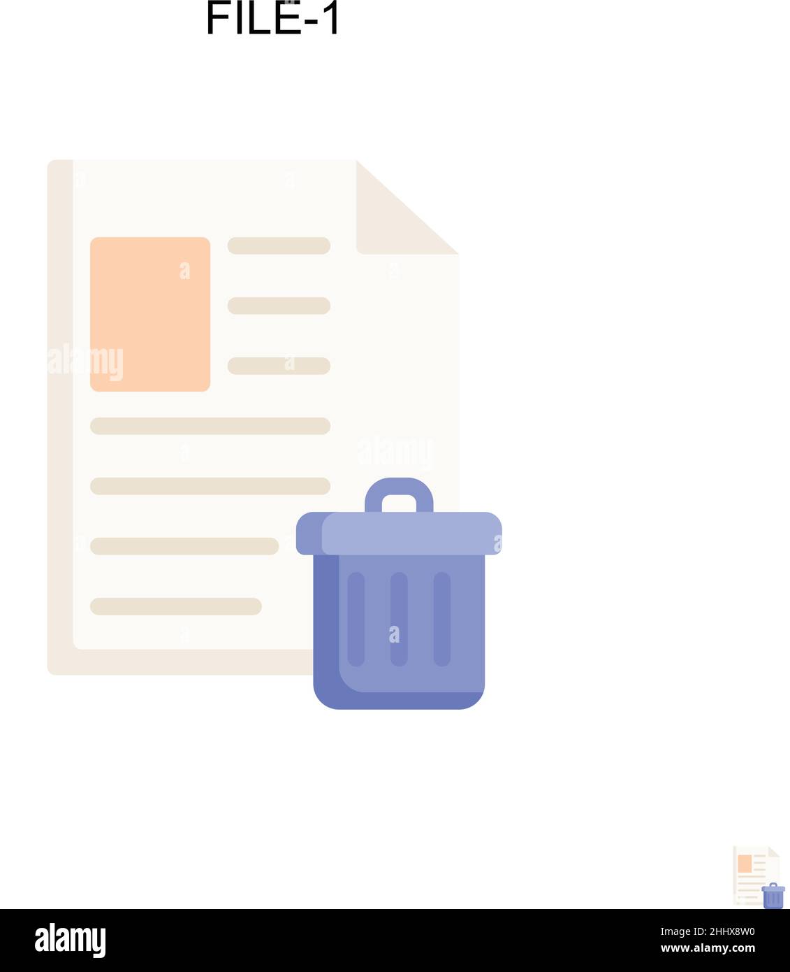 File-1 Simple vector icon. Illustration symbol design template for web ...