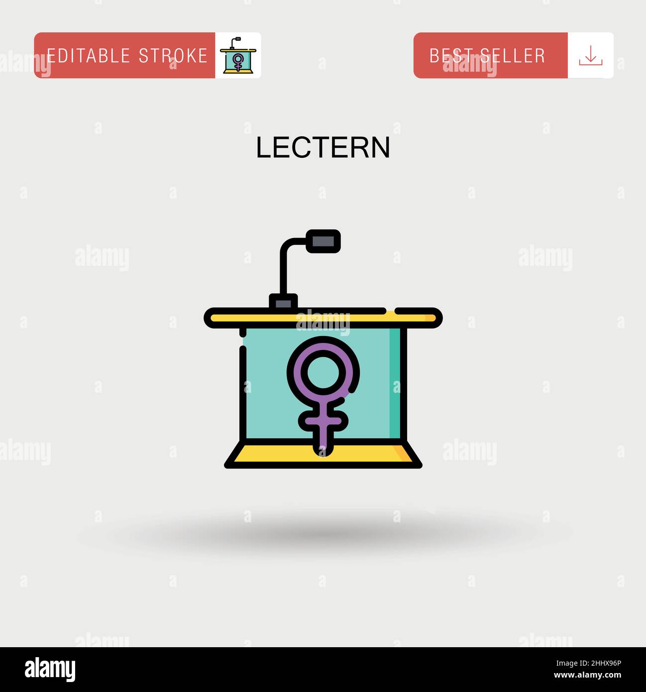 Lectern Simple vector icon Stock Vector Image & Art - Alamy