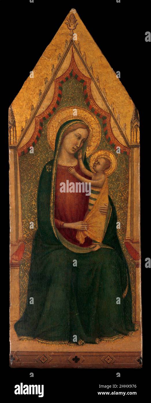 Madonna and Child Enthroned ca. 1335–39 Workshop of Bernardo Daddi Italian The Virgin sits on a ...