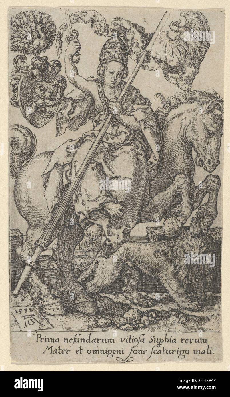 Pride, from The Vices 1552 Heinrich Aldegrever German. Pride, from The ...