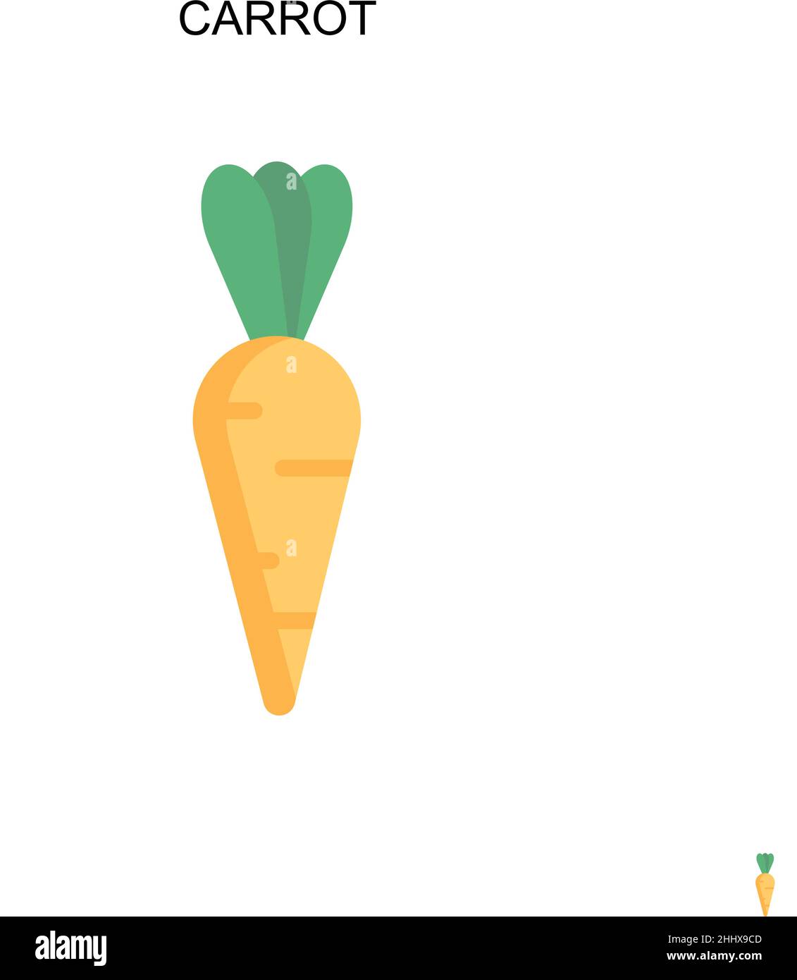 Carrot Simple vector icon. Illustration symbol design template for web ...