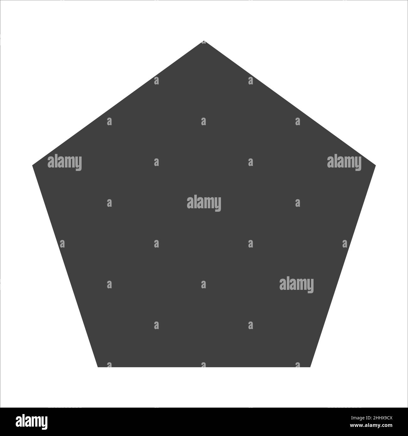 Pentagon icon on a white background. Geometric figure pentagon Stock ...