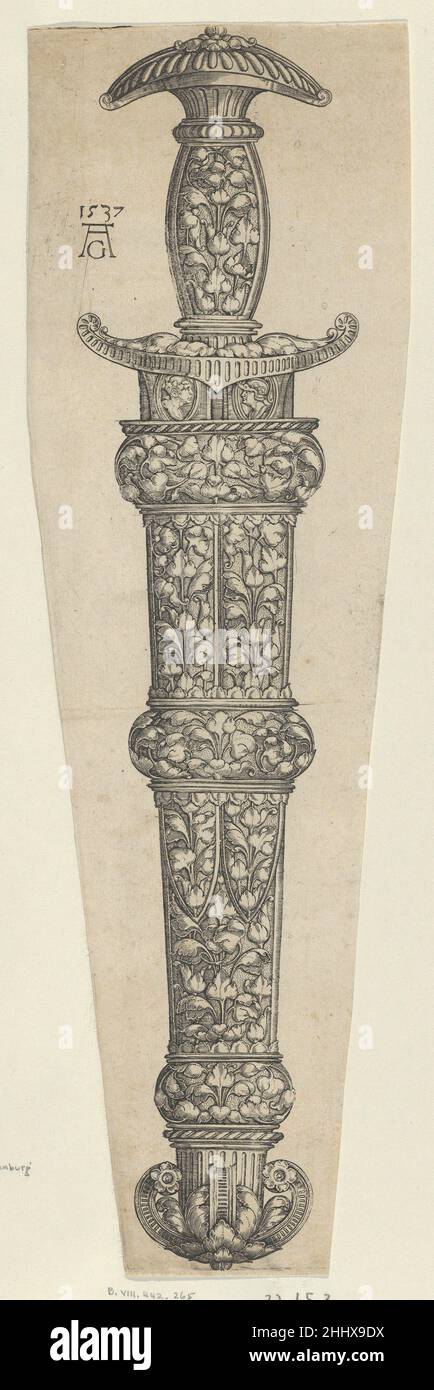 Dagger Sheath Decorated with Tendrils and Two Profiles 1537 Heinrich ...