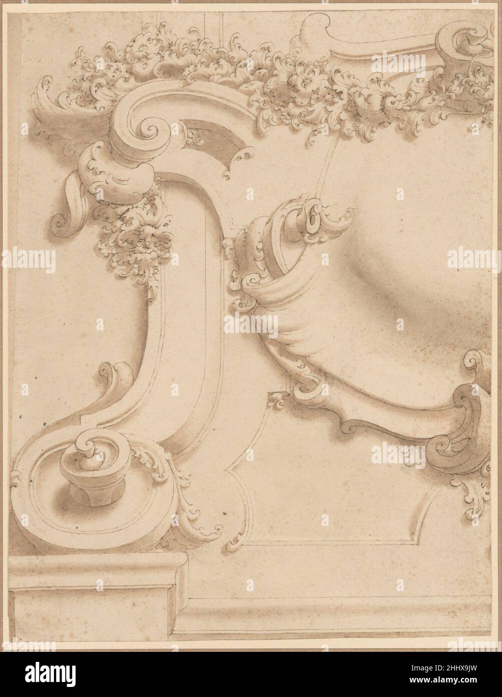Design for Plasterwork Cartouche ca. 1700 Anonymous, Italian, Bolognese ...