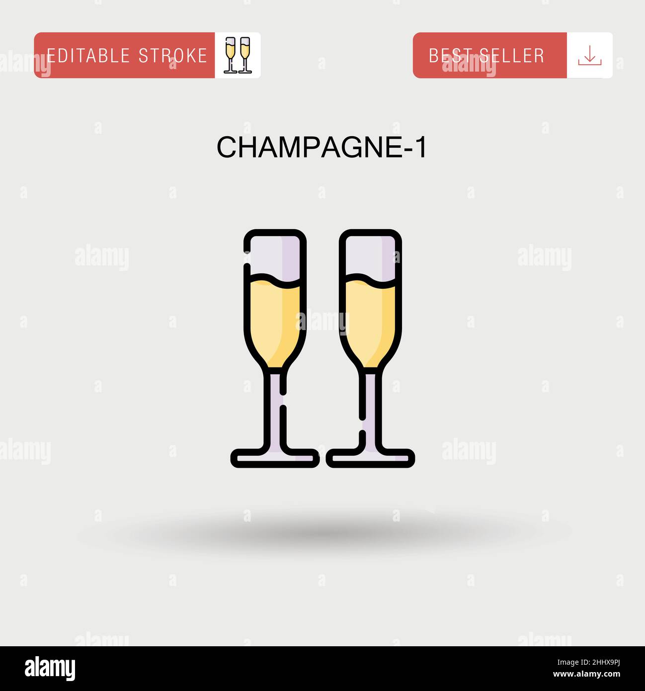 Champagne line drawing Stock Vector Images - Alamy
