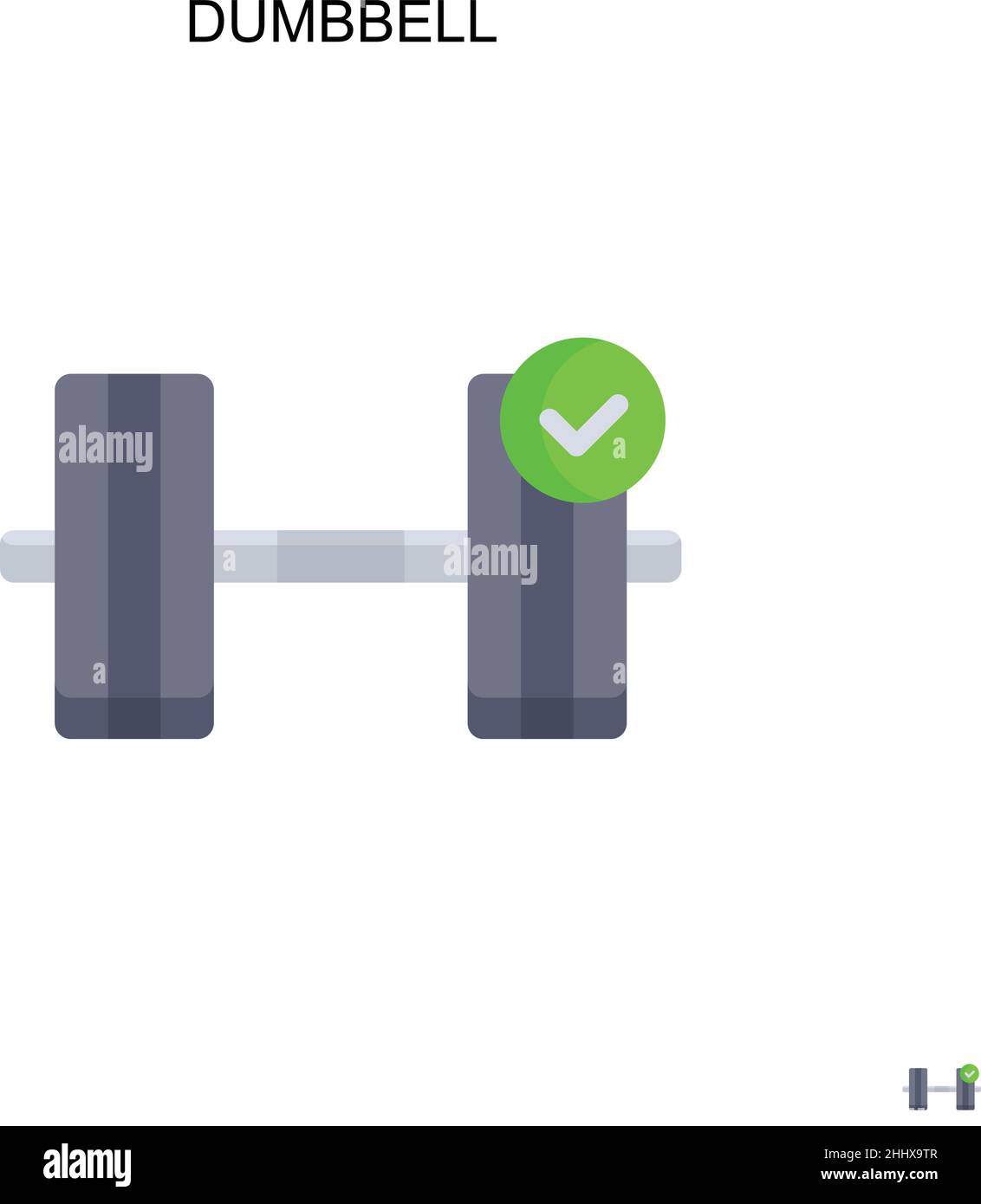 Dumbbell Simple vector icon. Illustration symbol design template for ...