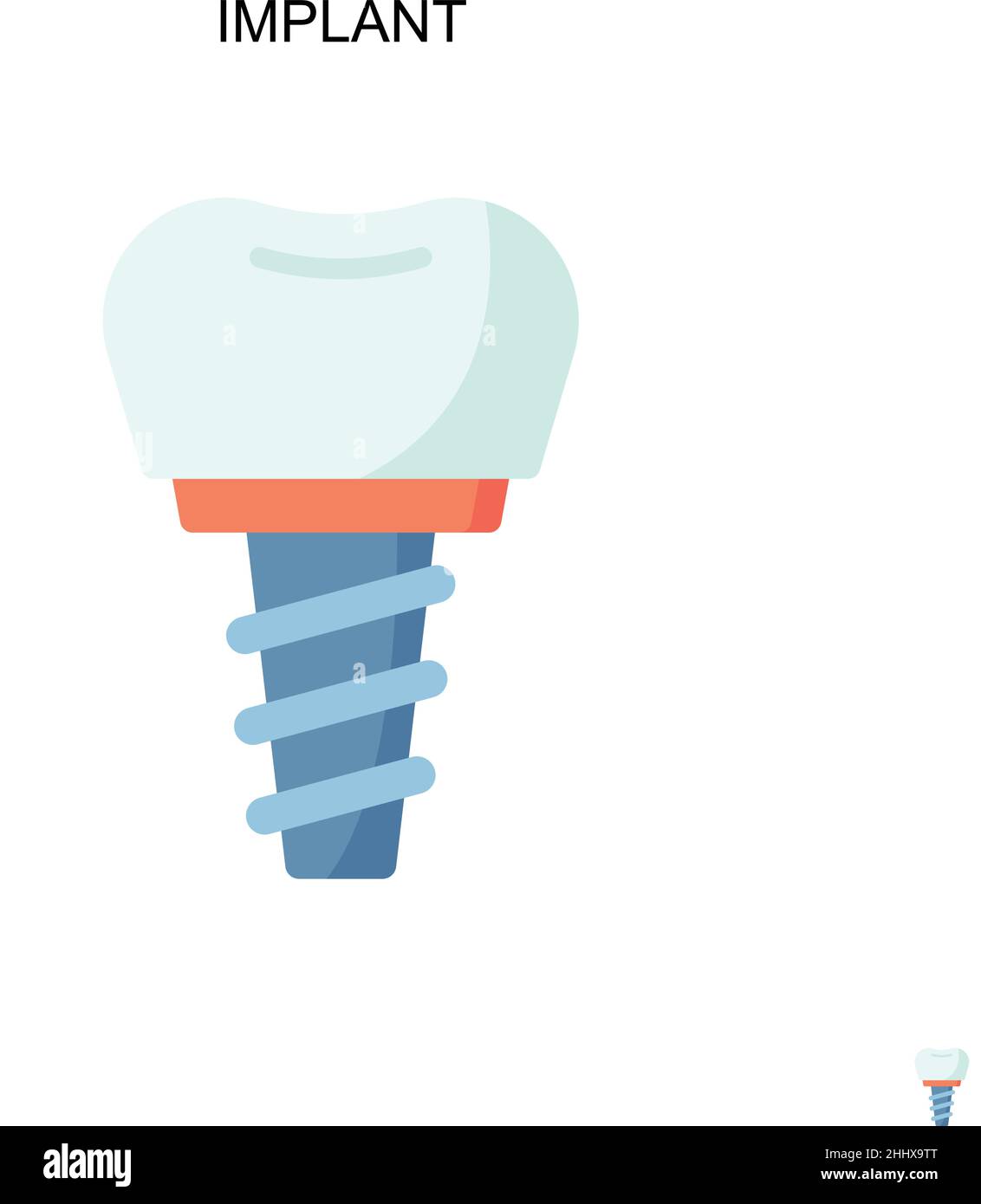 Implant Simple vector icon. Illustration symbol design template for web ...