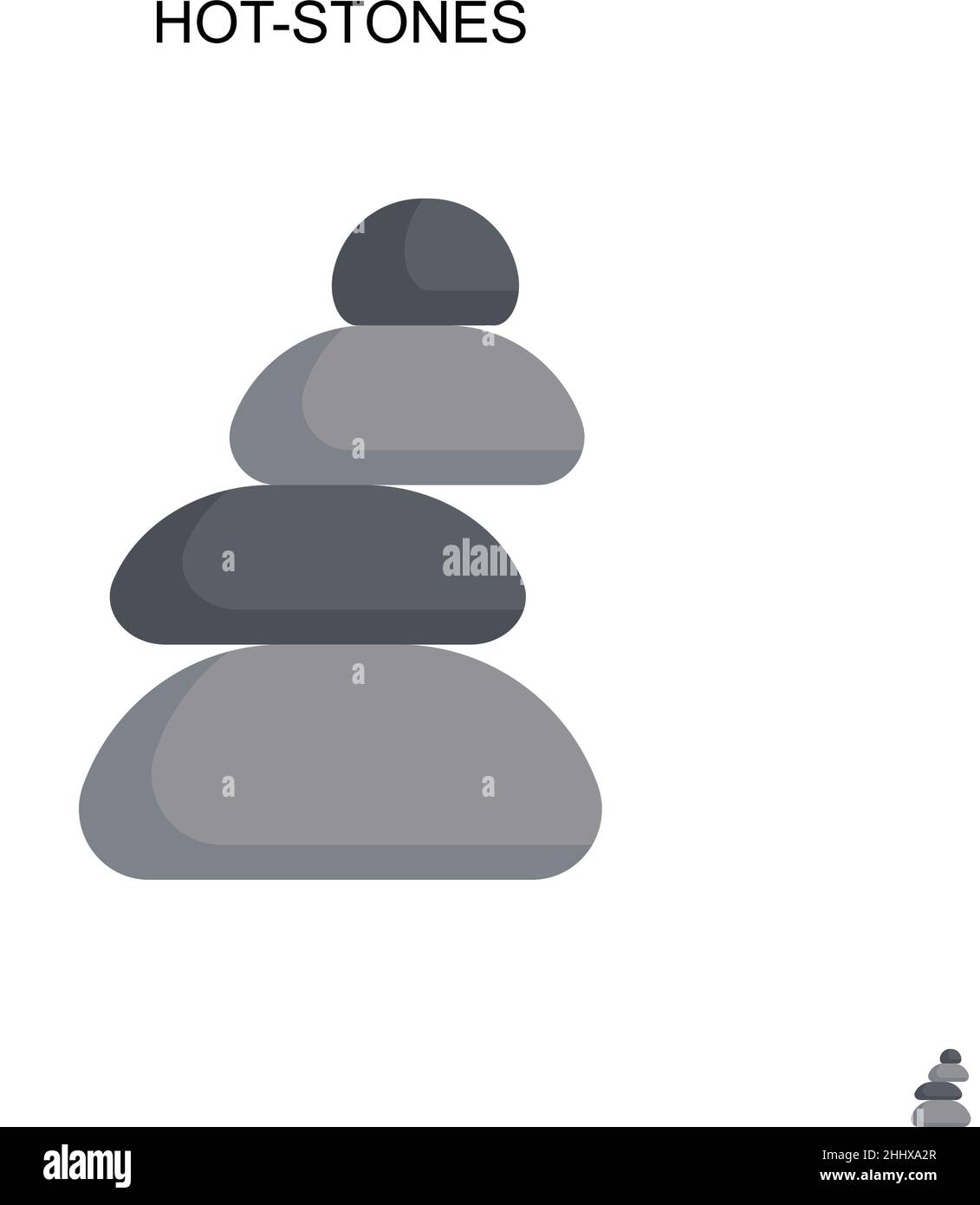 Hot-stones Simple vector icon. Illustration symbol design template for ...