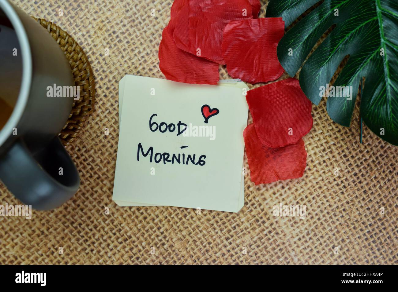 Good morning handwritten on sticky hi-res stock photography and images ...