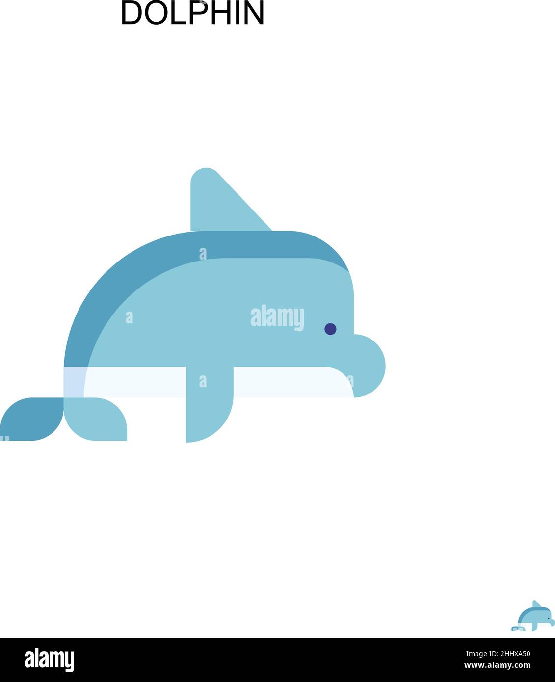 Dolphin Simple vector icon. Illustration symbol design template for web ...