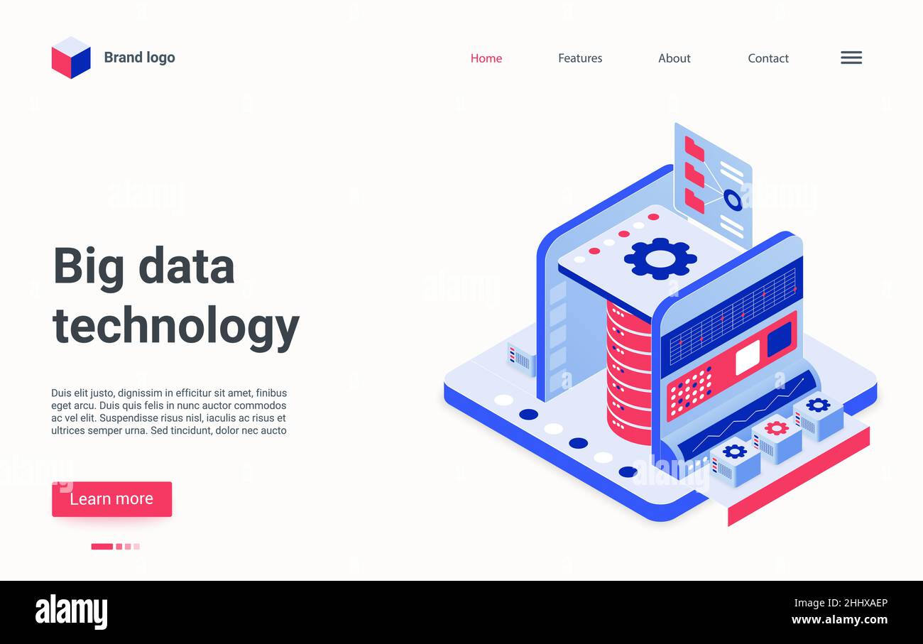 Creative concept landing page, interface banner design with cartoon 3d ...