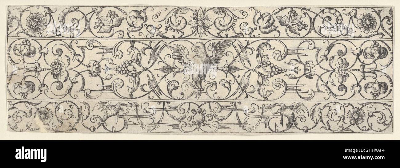 Friezes with Birds, Flowers and Meandering Wreaths and Scrolls (8) ca ...