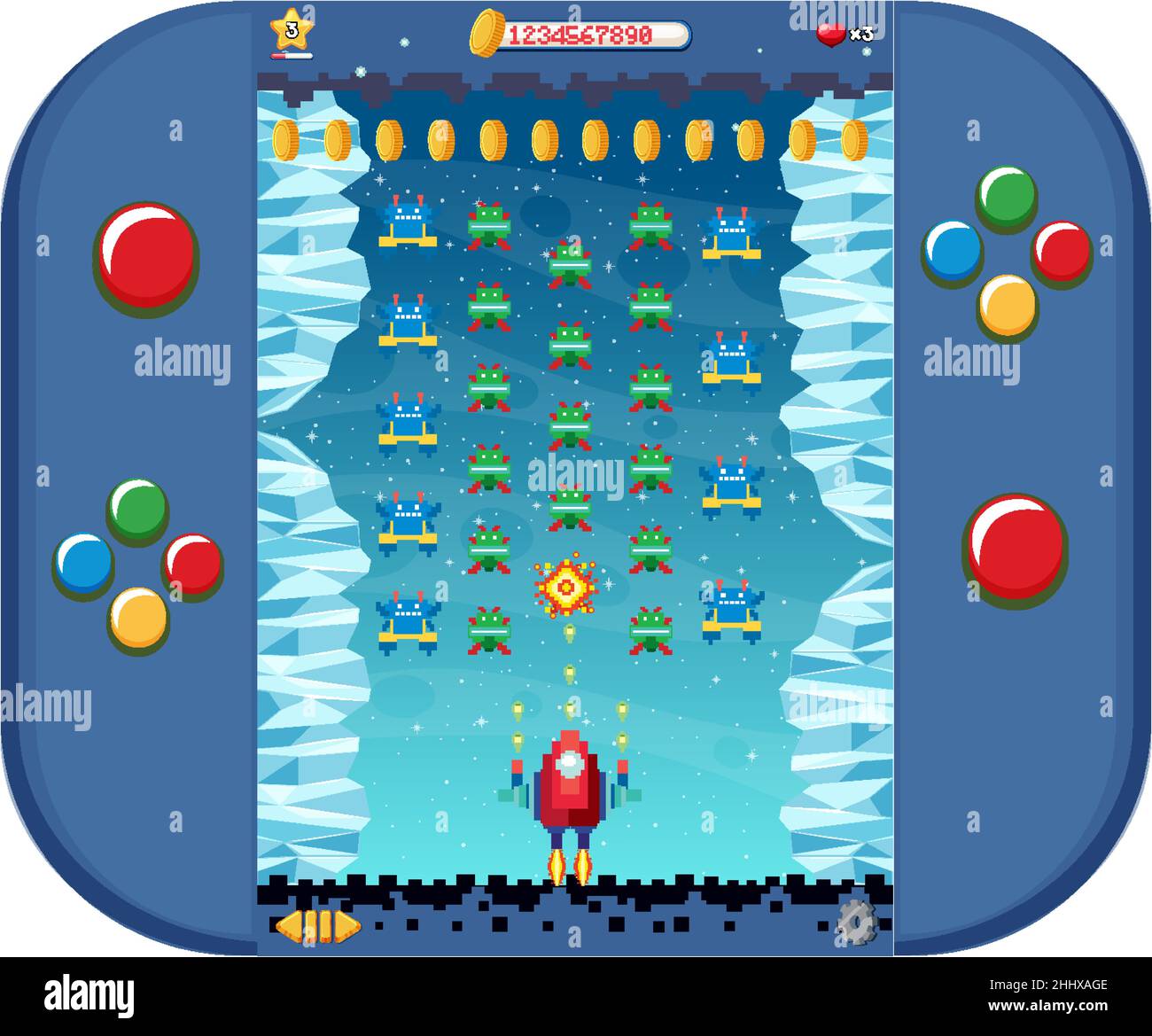 Space games on console Stock Vector Images - Alamy