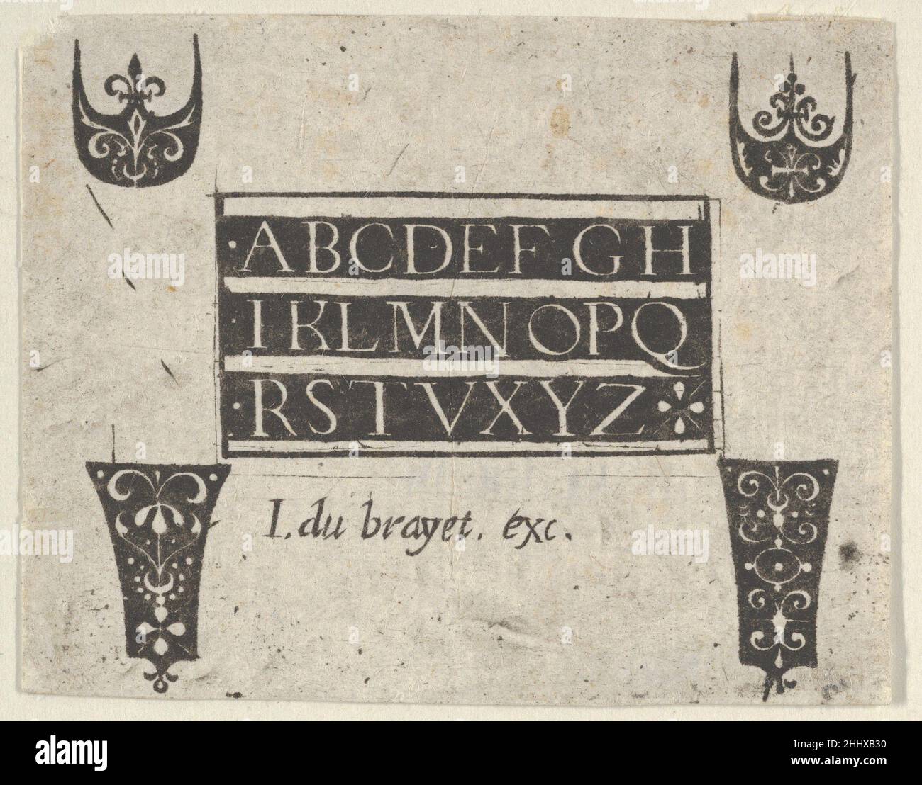 Blackwork Design with Alphabet and Four Jewelry Design Motifs early ...