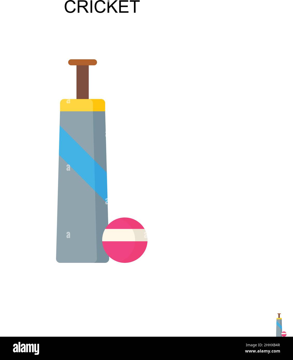Cricket Simple vector icon. Illustration symbol design template for web ...