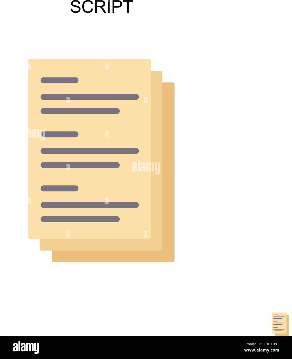 Script Simple Vector Icon Illustration Symbol Design Template For Web