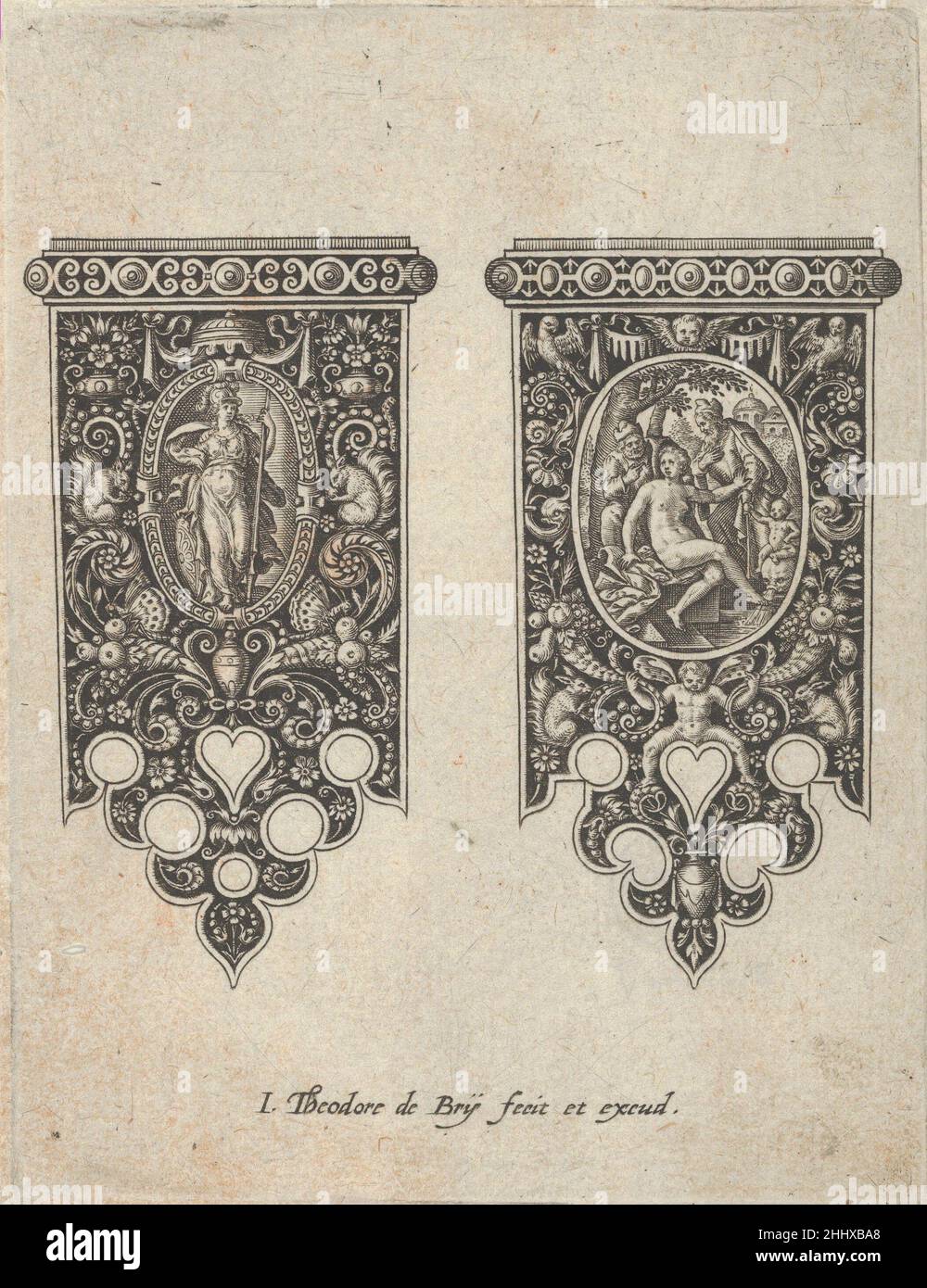 Design for Knife Handles with an Armed Woman and Susanna and the Elders ...