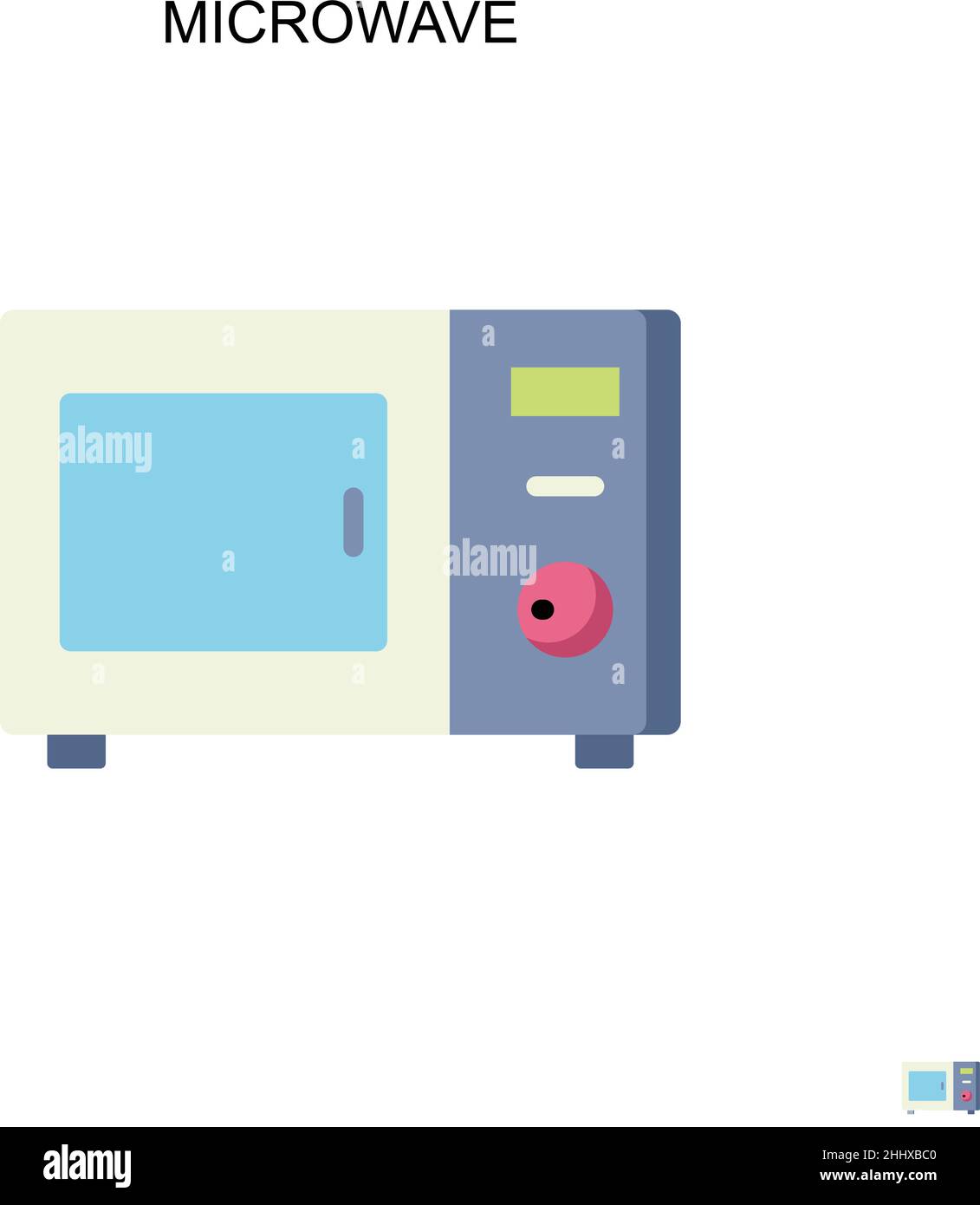 Microwave Simple vector icon. Illustration symbol design template for ...