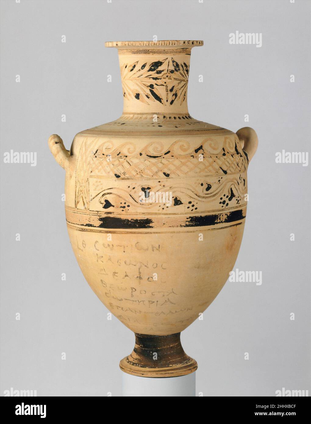 Terracotta Hadra hydria (water jar) ca. 213 B.C. Greek, Egypt ...