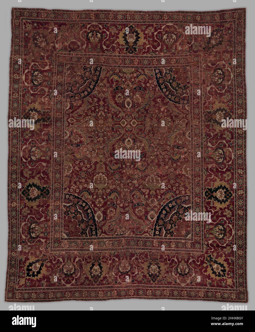 Carpet 17th century. Carpet. 17th century. Wool (warp, weft and pile ...